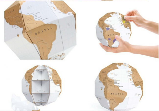 GeekFun 3D Scratch Globe World Map | Tech Import World