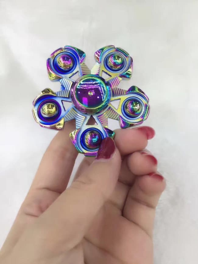 5 Sided Ball Bearing Rainbow Fidget Spinner | Tech Import World